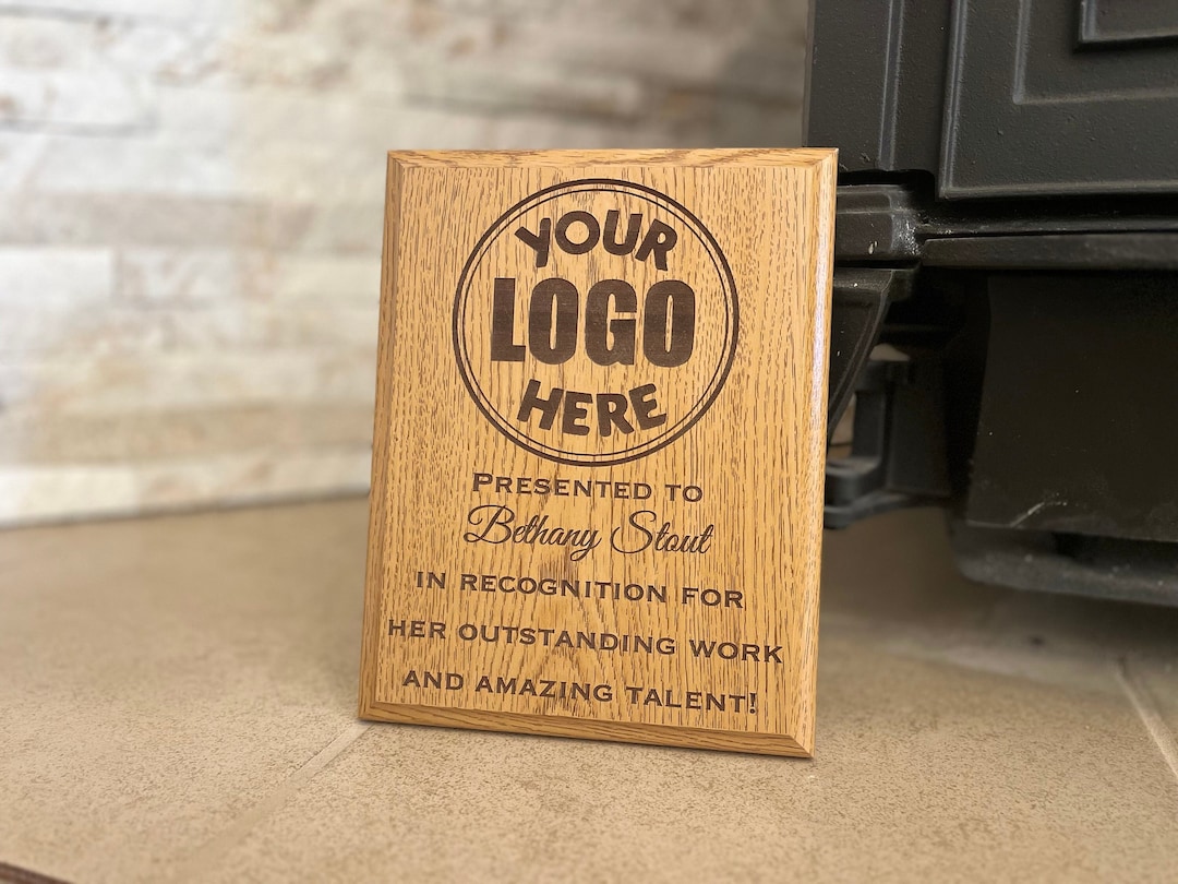 Custom Oak Award Plaque, Award Plaque Custom, MVP Award, Award Plaque ...