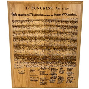 Handcrafted U.S. Founding Document Plaque – Constitution, Declaration ...