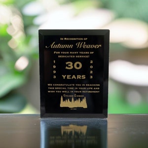 Personalized Oak Award Plaque, Custom Appreciation Plaque, 9x12 Plaques ...