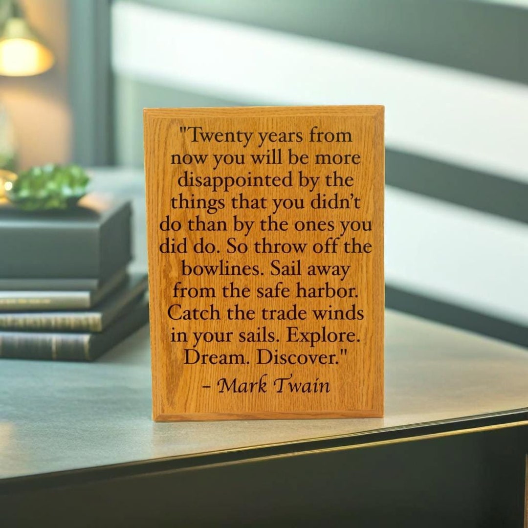 Oak Finish Quote Plaque, Fully Customizable, Multiple Sizes and ...