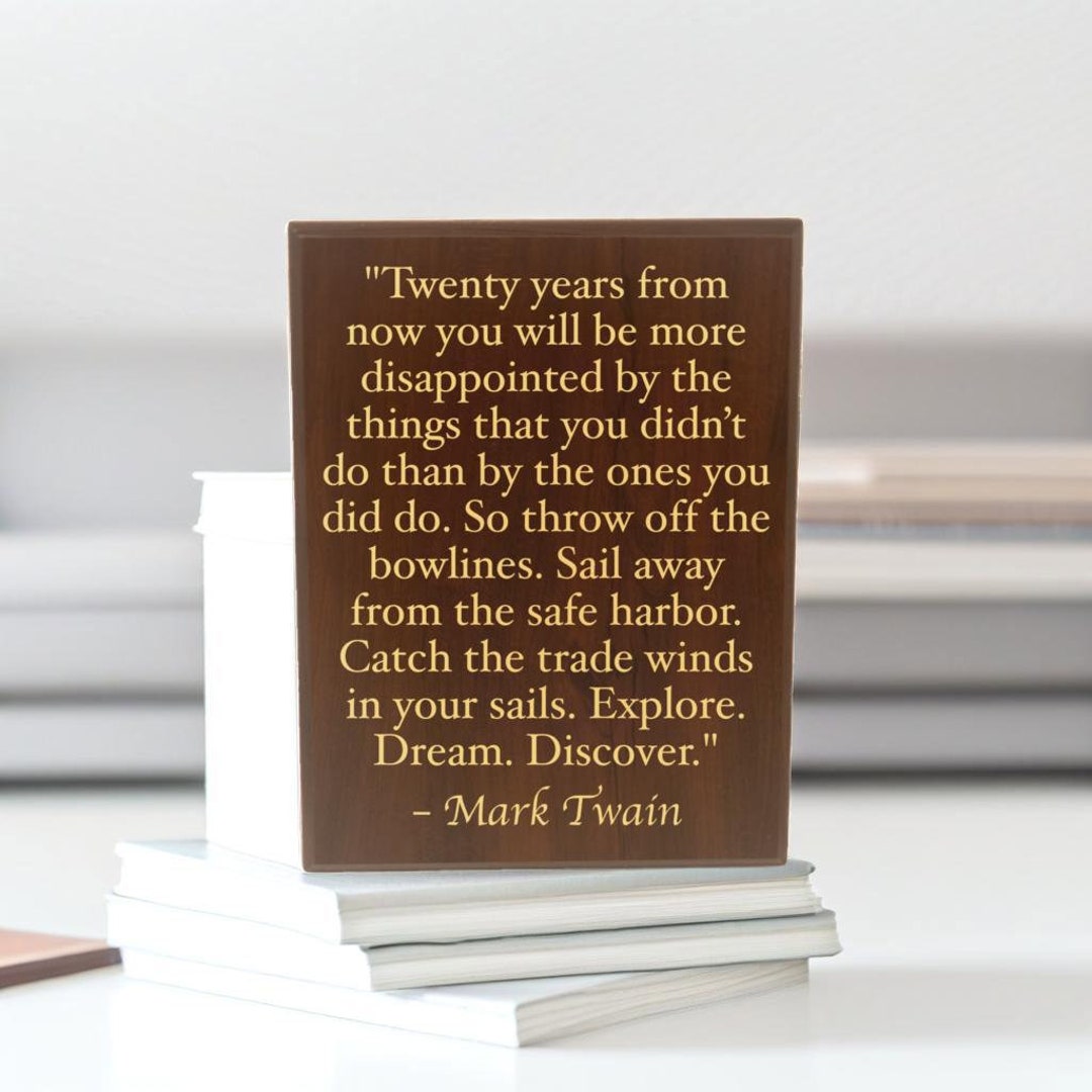 Personalized Book Quote Plaque, Cherry Finish Custom Wood Sign, Book ...