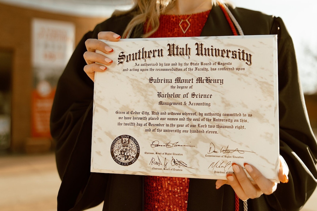 High School Diploma Plaque, Graduation Gift, Custom Diploma Certificate ...