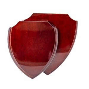 Shield Plaque Blank Cherry Finish Display Multiple Sizes for Engraving ...