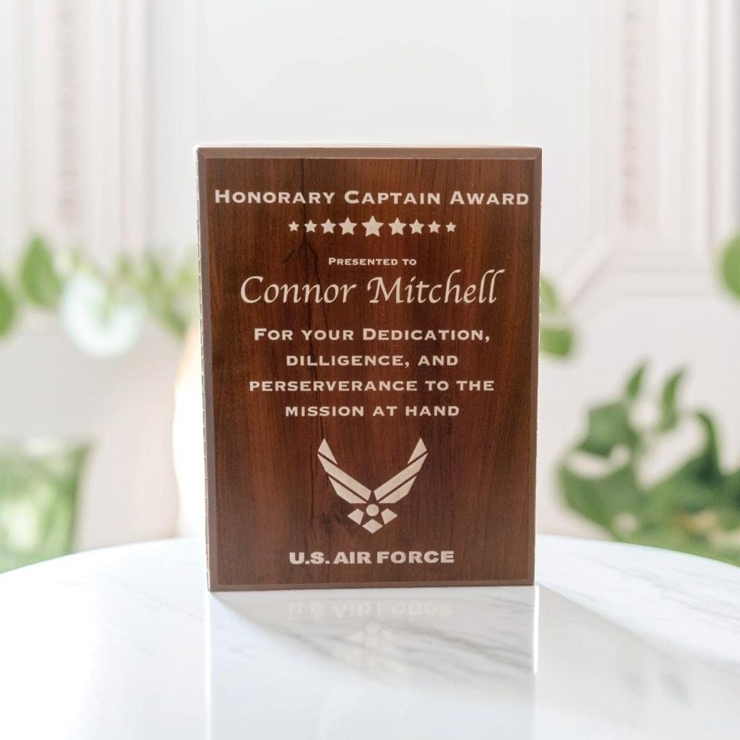 Military Plaque Award, Fully Customizable Army Plaque, Navy Plaque ...