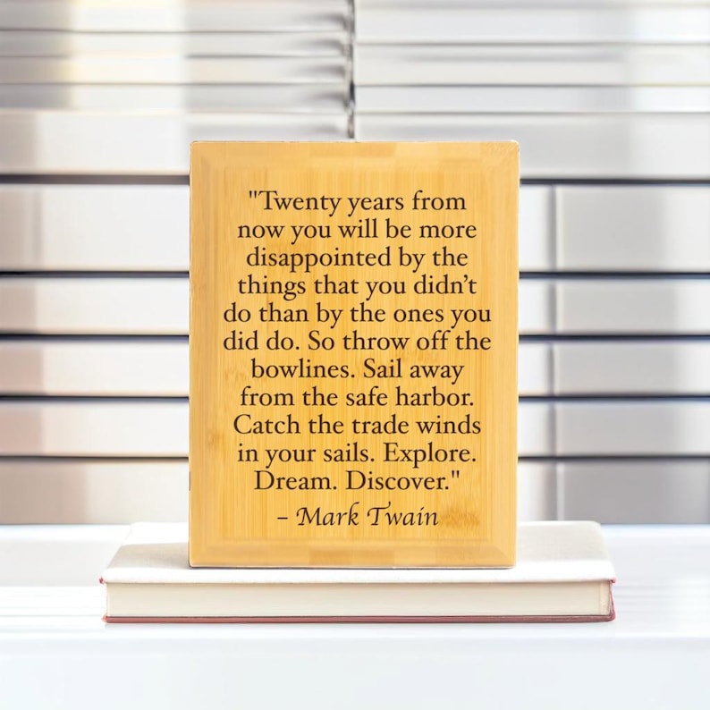 Fully Customizable Marble Quote Plaque, Book Quote Wall Art, Custom ...