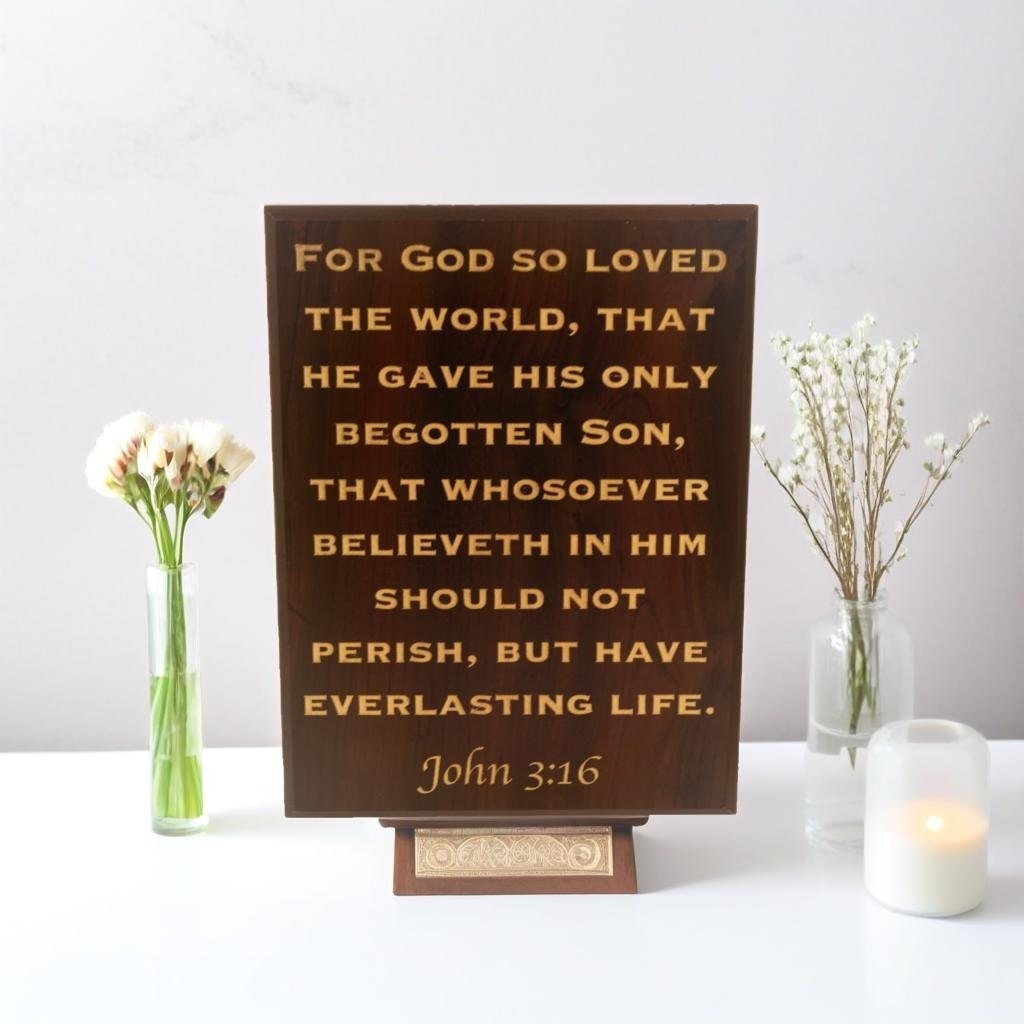 Marble Scripture Sign, Custom Scripture Verse Plaque, Wooden Bible ...