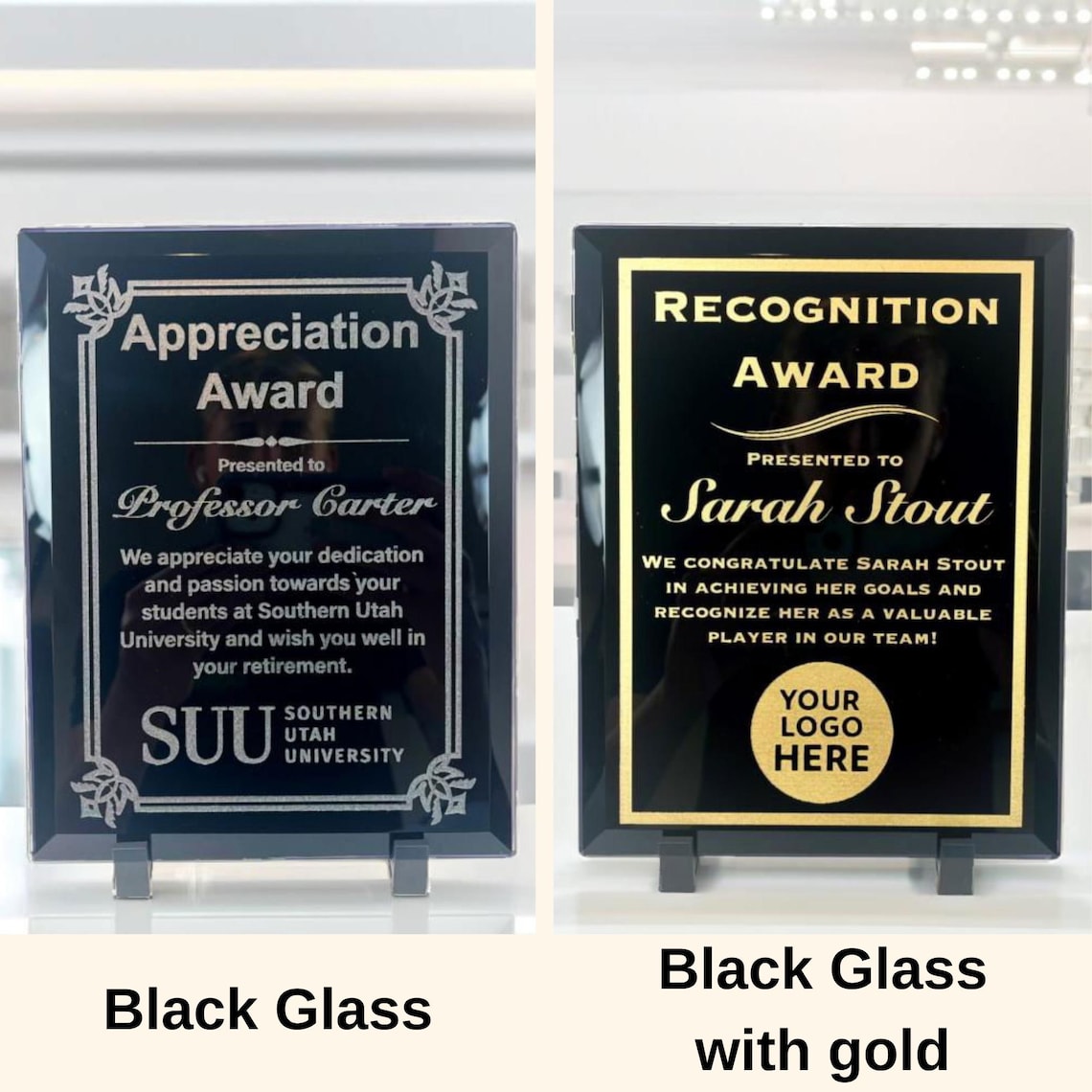 BLACK Award Plaque Trophy, Fully Customizable Plaques, Perfect Gift for ...