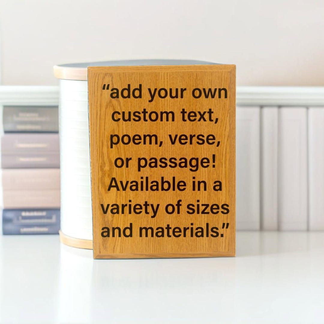 Custom Quote Plaque Wood, Book Quote Wall Art, Family Quote Wall Art ...