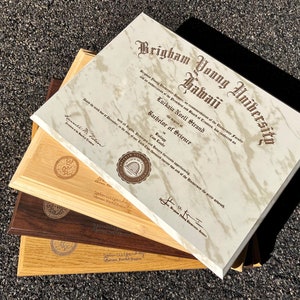Custom Engraved Diploma, WGU Diploma Frame, Certificate Award ...