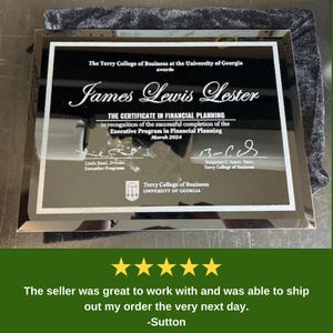 Black Glass Diploma Frame, Custom Degree Frame, College Graduation Gift ...