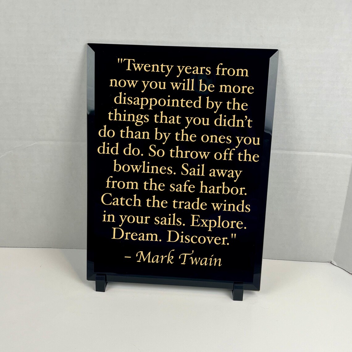 Fully Customizable Marble Quote Plaque, Book Quote Wall Art, Custom ...