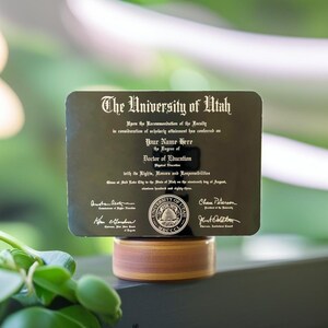 Metal Certificate Award, Diploma Frame Custom, Diploma Plaque, Diploma ...