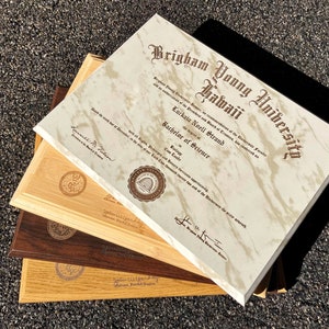Graduation Diploma Plaque, Wood Diploma Frame, Cherry Diploma Plaque ...