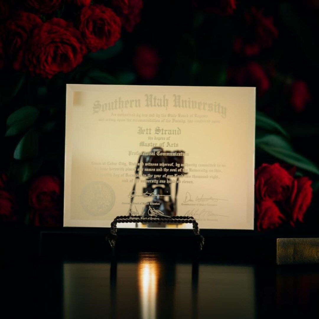 Glass Mirror Diploma Plaque, Custom Degree Frame, College Graduation ...