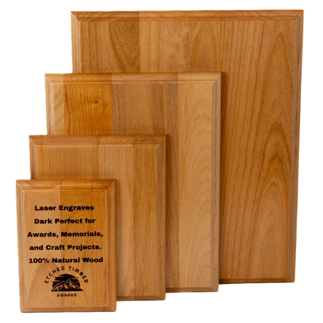 Genuine Red Alder Wood Plaque Blank, Award and Craft Plaque, Wood Base ...