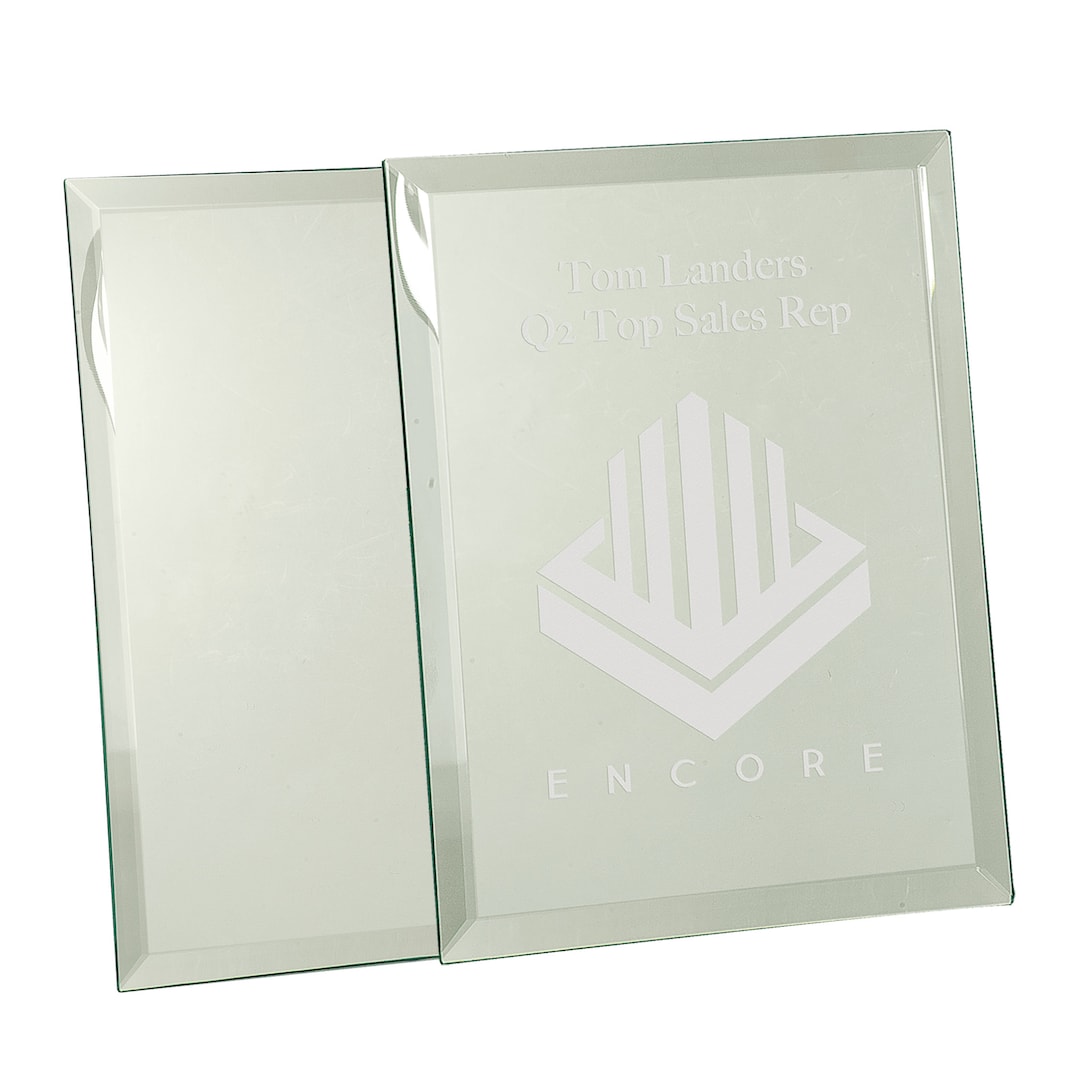Blank Glass Plaques DIY Awards and Signage, 6x8, 7x9, 9x12 Sizes, Clear ...