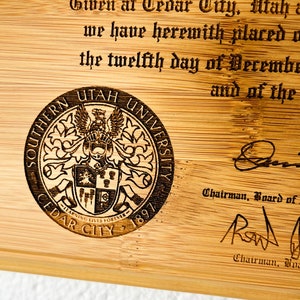 Custom Engraved Diploma WGU Diploma Frame Certificate - Etsy