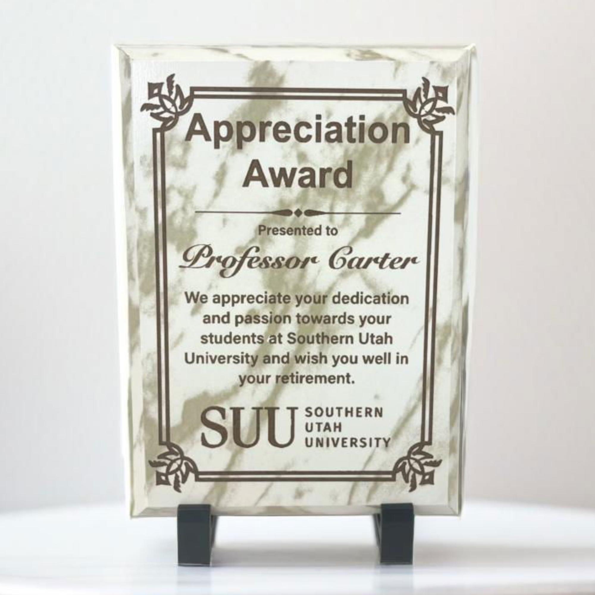 Custom Cherry & Gold Award Plaque, Wood Plaque Trophy Award, 5x7 7x9 ...
