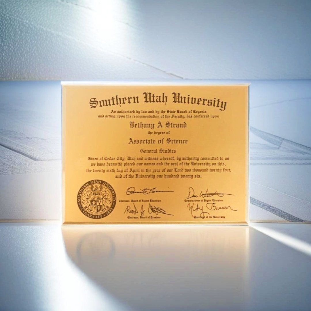 GOLD Diploma Frame, Custom Diploma Plaque, Engraved Degree Frame ...