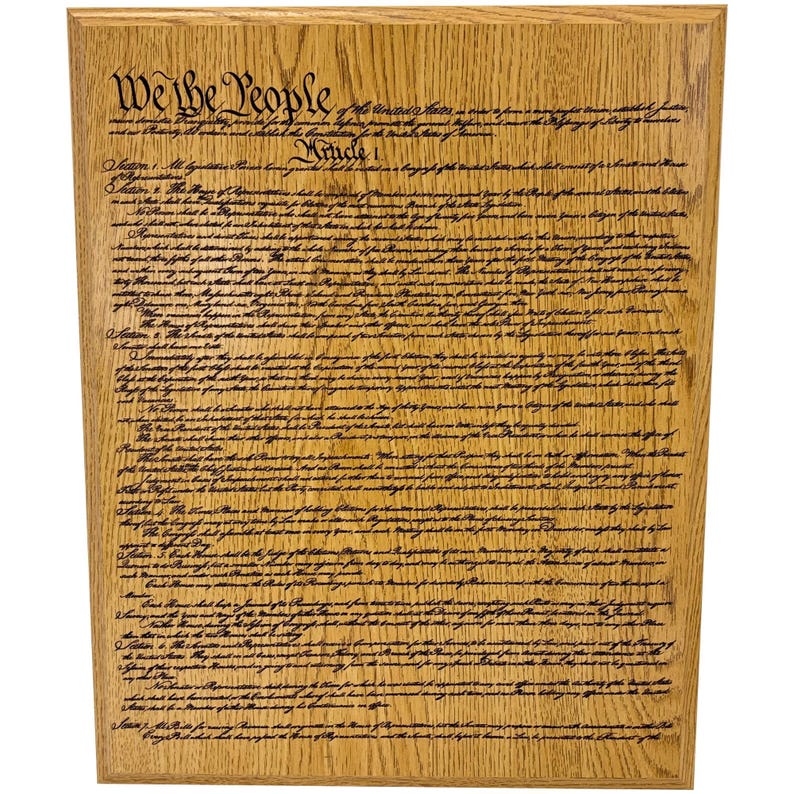 Handcrafted U.S. Founding Document Plaque – Constitution, Declaration ...