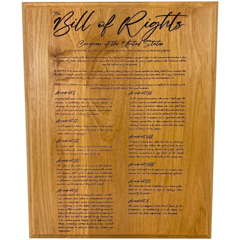 Handcrafted U.S. Founding Document Plaque – Constitution, Declaration ...