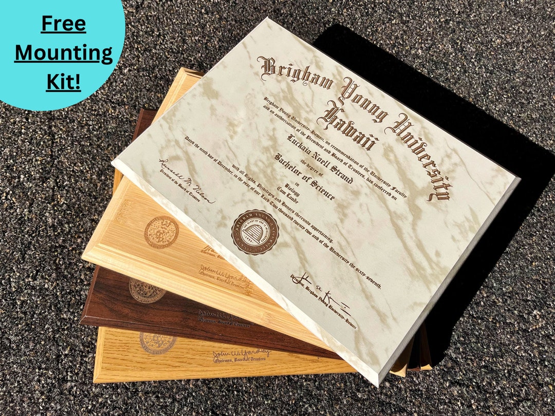 High School Diploma Plaque Graduation Gift Custom Diploma - Etsy