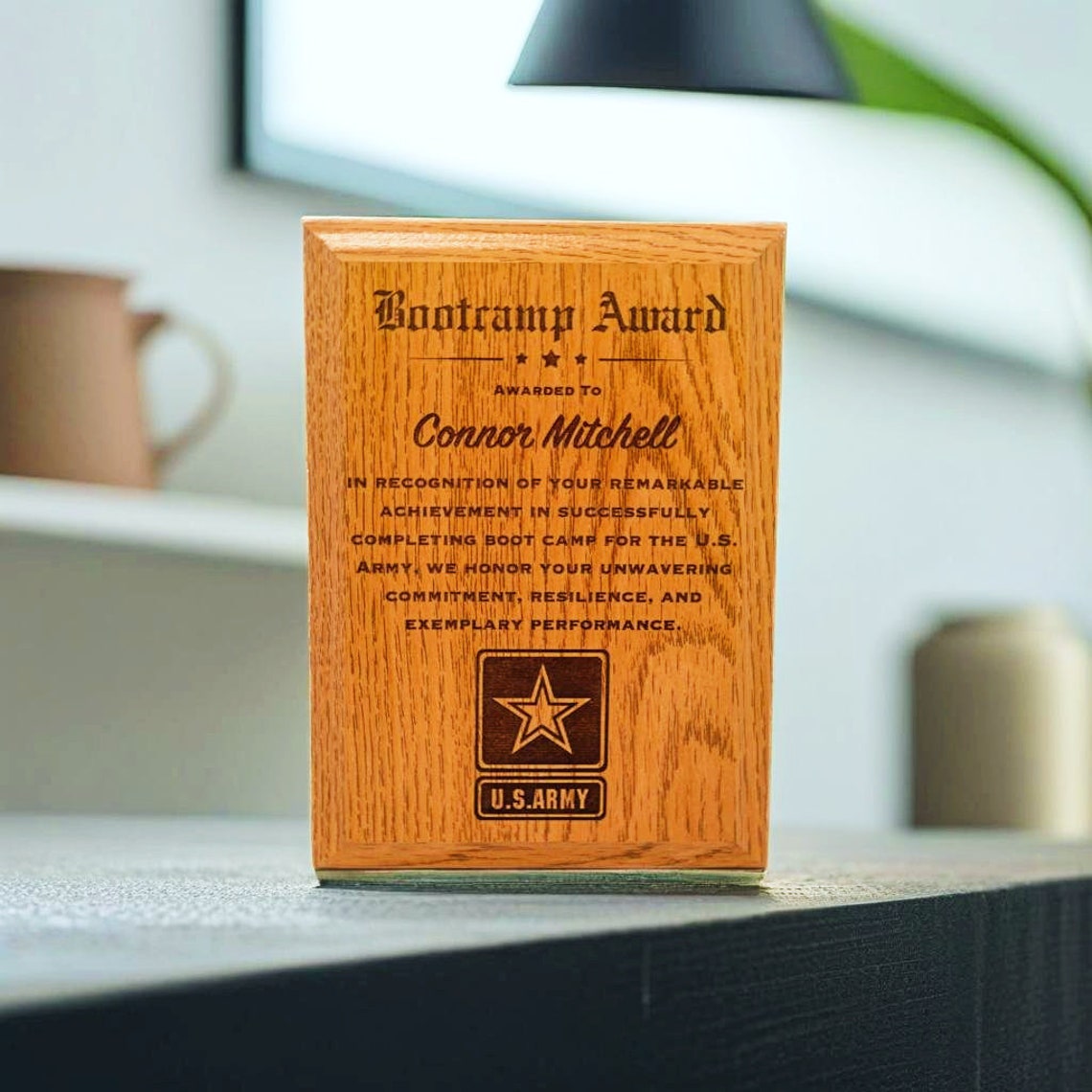 Marble Bootcamp Graduation Gift, Custom Bootcamp Award Plaque, Fully ...