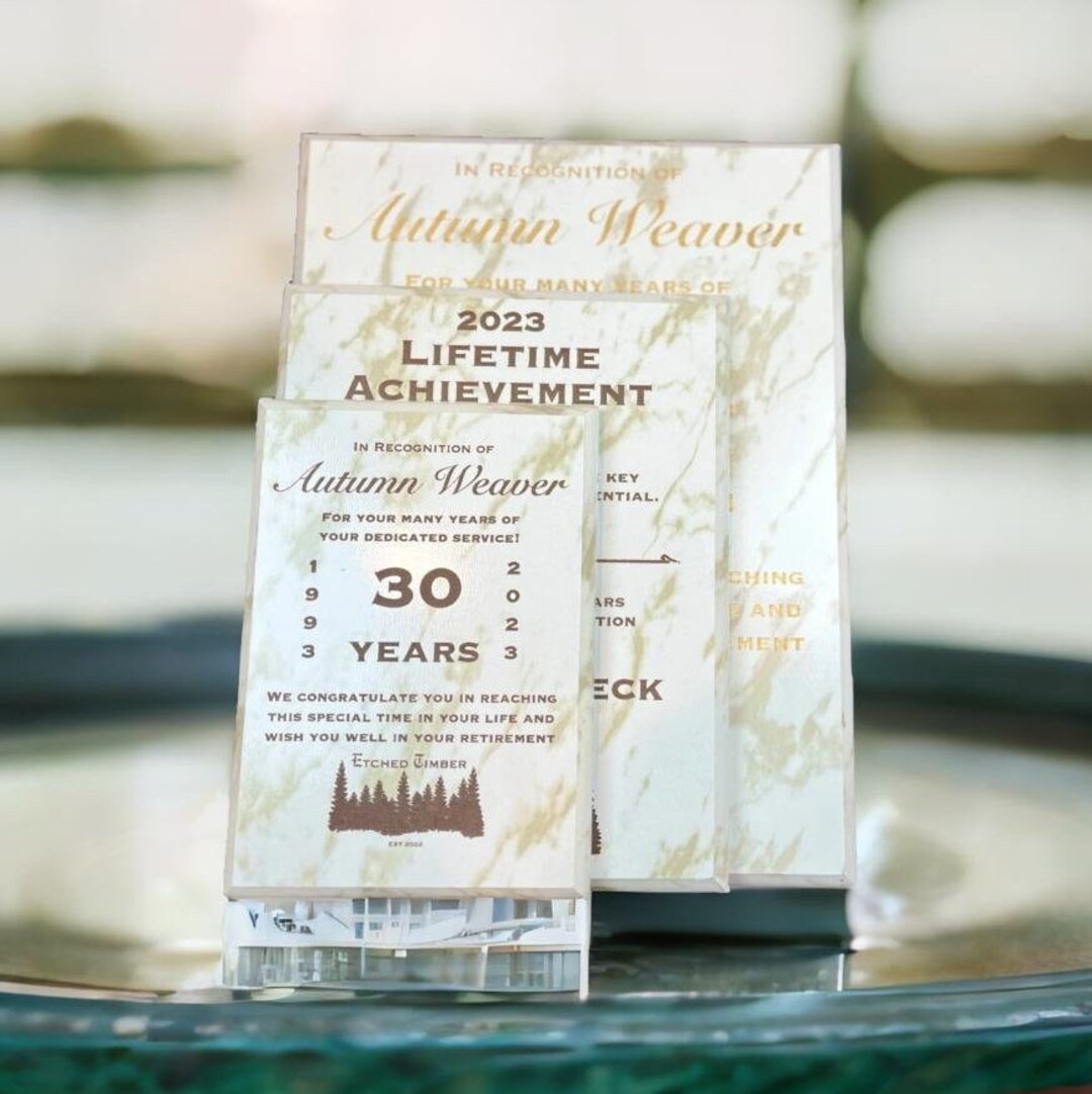 Custom Marble Award Plaque, Custom Plaque, Award Trophy, Corporate ...