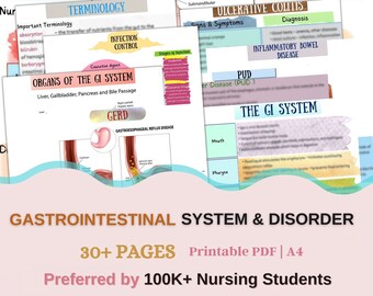 Gastrointestinal Bundle Nursing Study Guide GI Bundle - Etsy