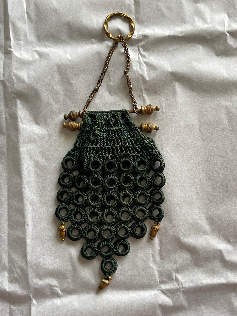 RARE Antique Original Early to Mid 19th Century Victorian Miser Purse ...