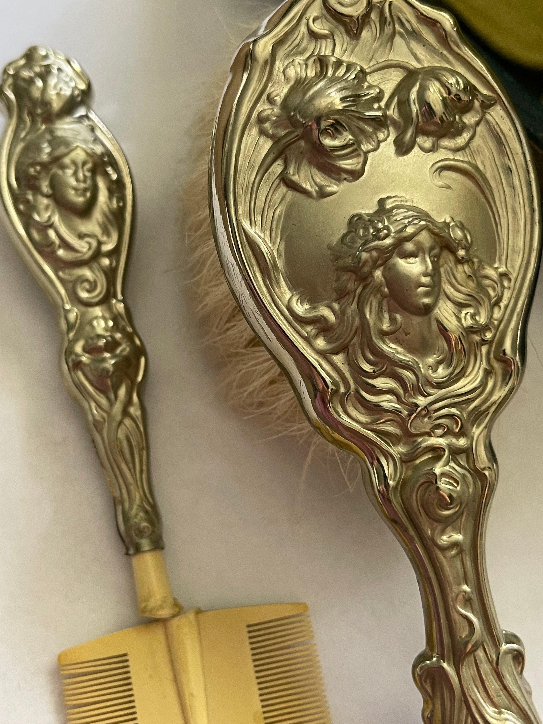 Antique Original Purse/reticle and Brush and Comb Victorian - Etsy