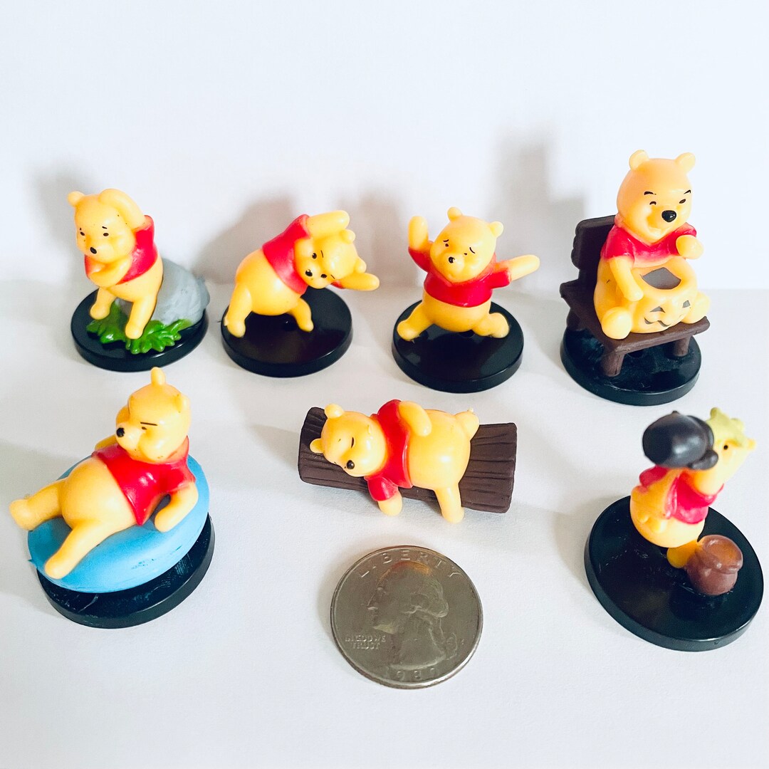 HTF 7pc Winnie the Pooh Bear Miniature Figure Set - Etsy