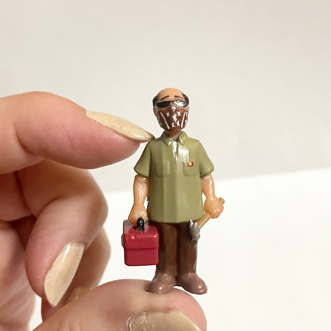 Toolbox & Hammer Guy Miniature Man Mini Figure - Etsy