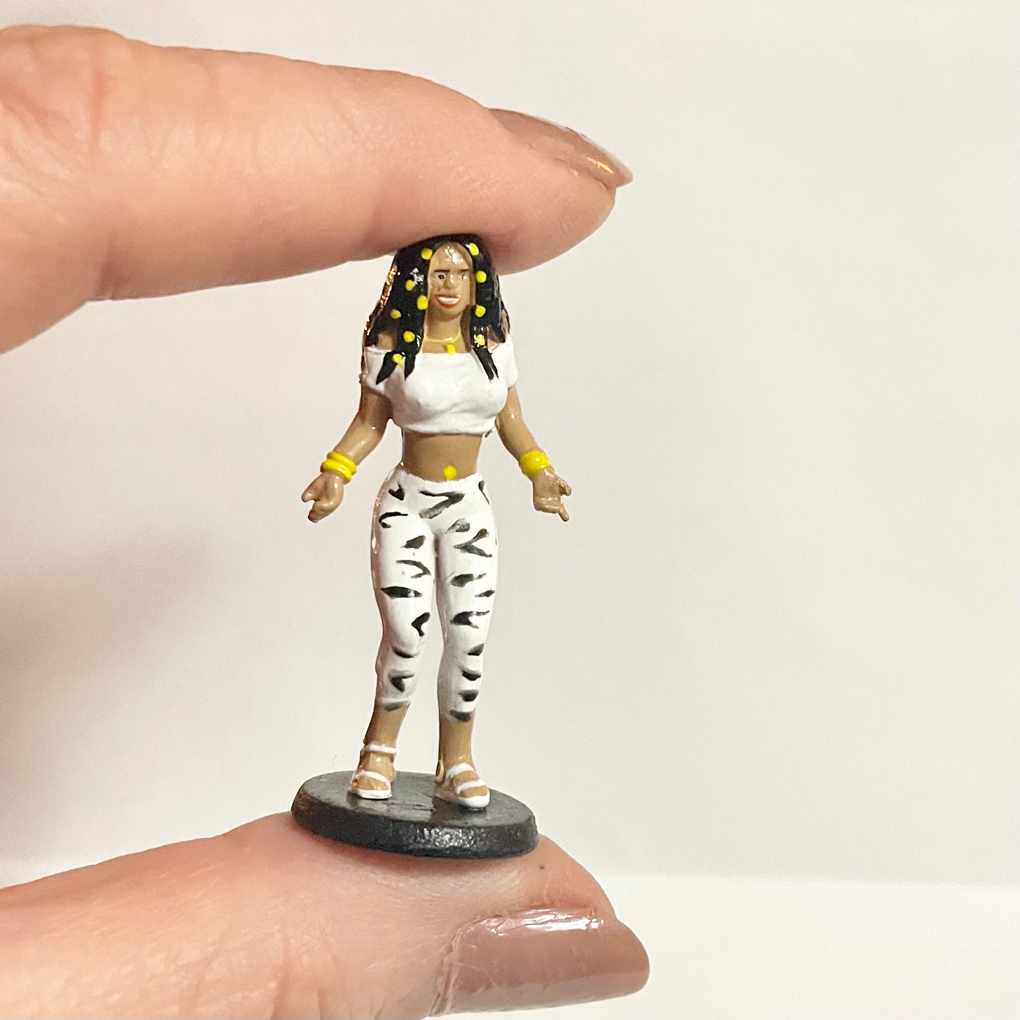 Jamaican Lady Miniature Woman Mini Figure - Etsy