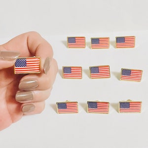 10 Piece American Flag Patriotic Pin for Pride Vote Independence ...