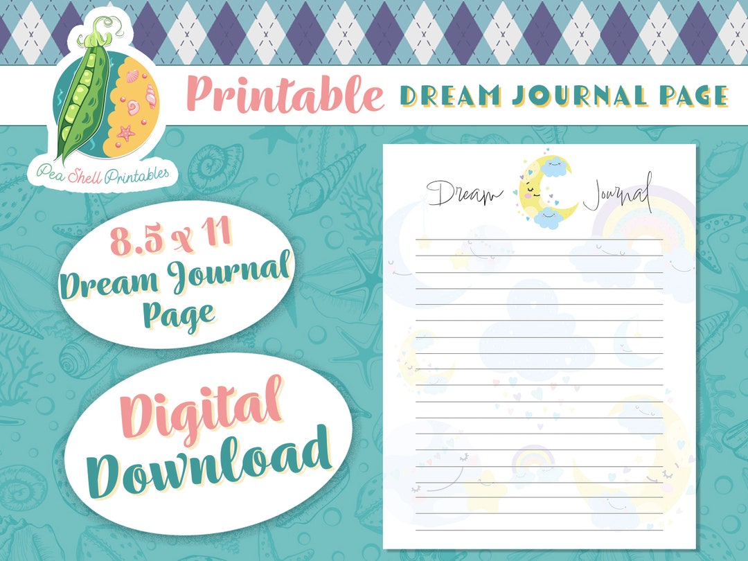 Adorable Dream Journal Page - Digital Download - Etsy