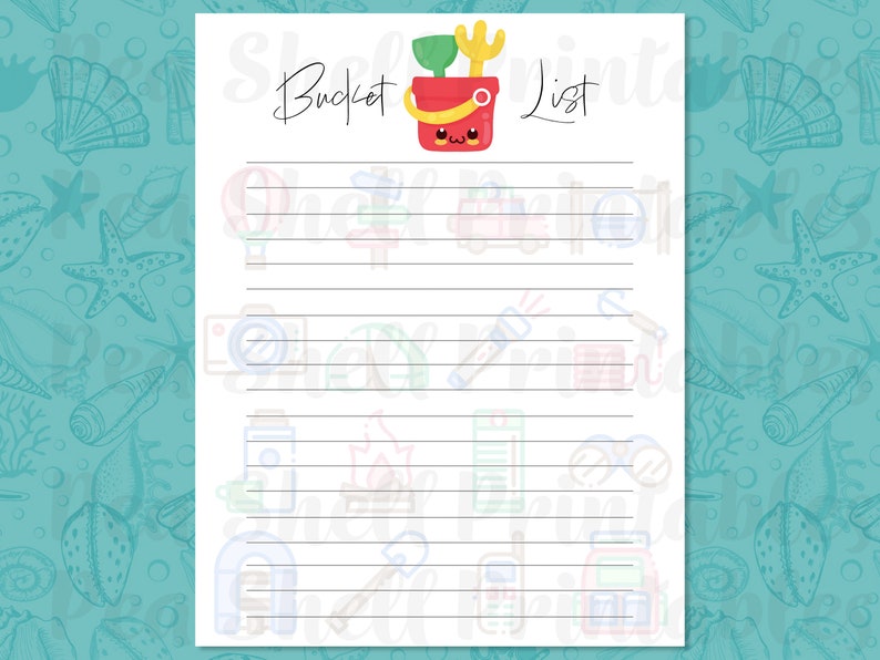 Sweet Bucket List Page - Digital Download - Etsy