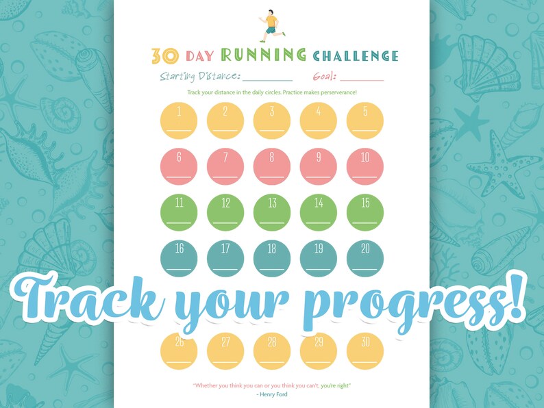 30 Day Challenge Printable Bundle - Inspirational Quotes - Etsy
