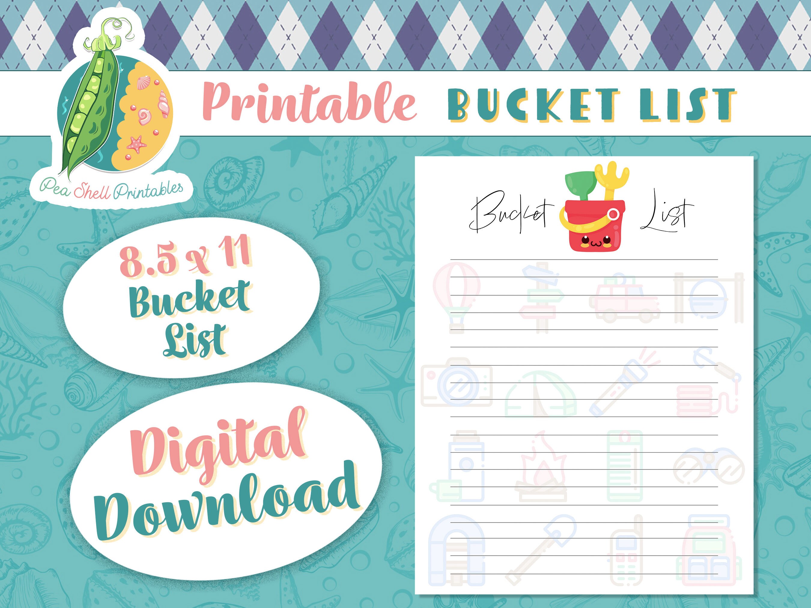 Sweet Bucket List Page Digital Download - Etsy