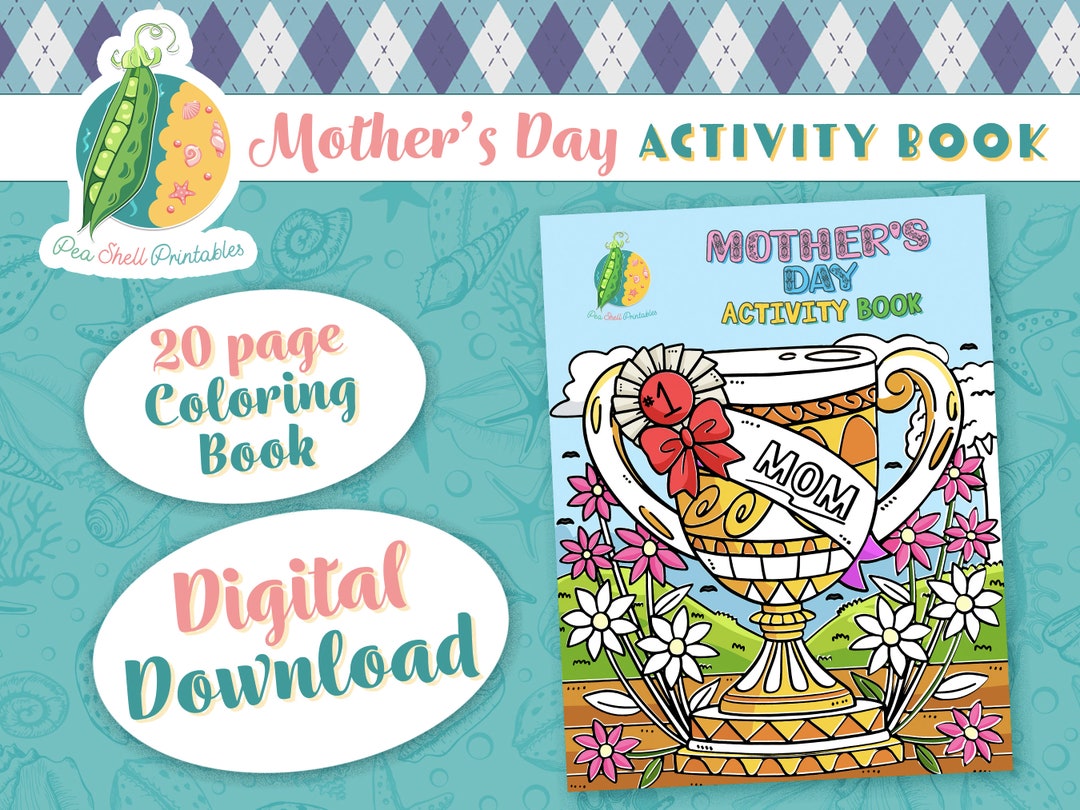 Mother's Day Printable Activity Book for Kids - Digital Download 22 ...