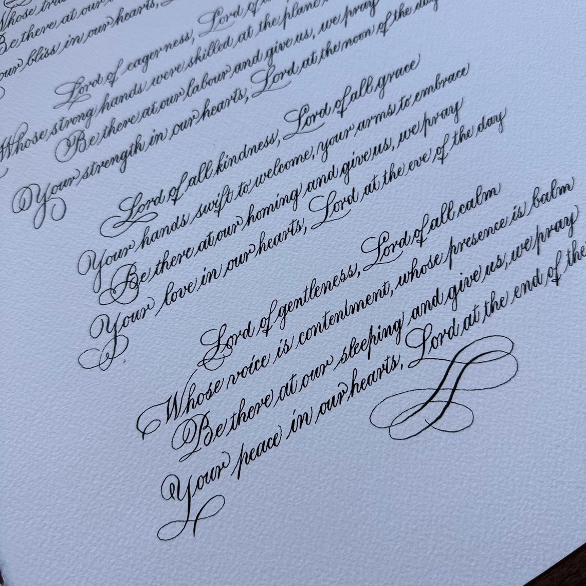 Custom Calligraphy/ Handwritten Poem, Lyrics, Verses, Letter ...