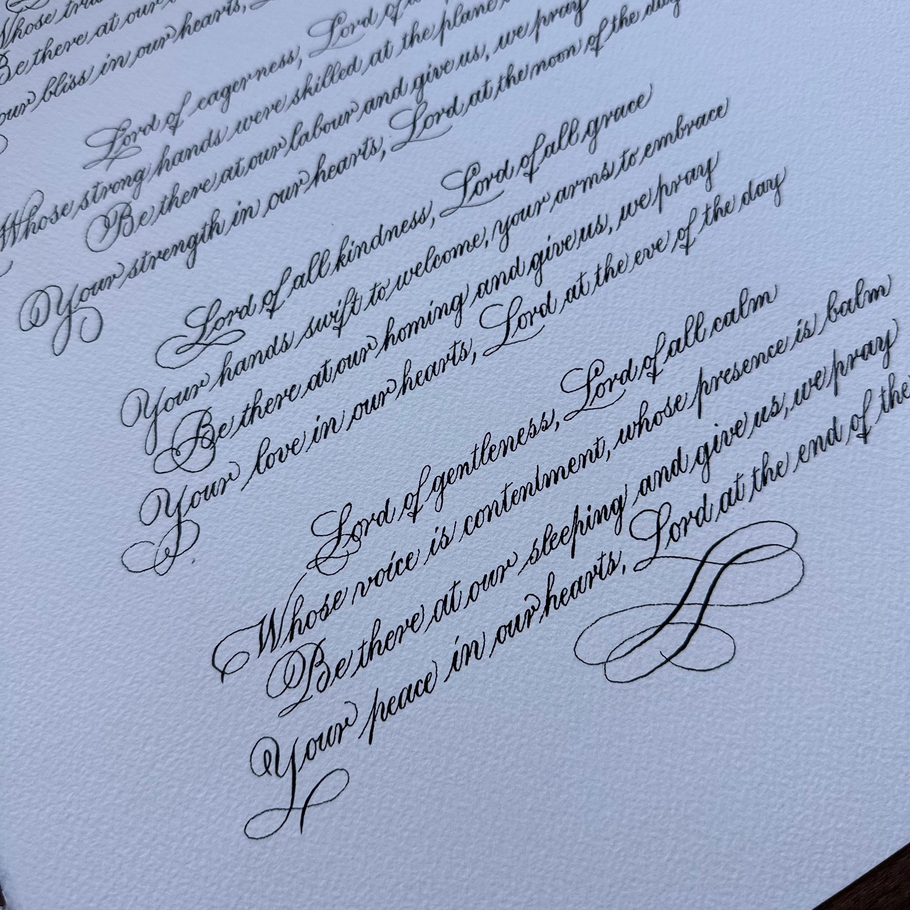 Custom Calligraphy/ Handwritten Poem, Lyrics, Verses, Letter ...