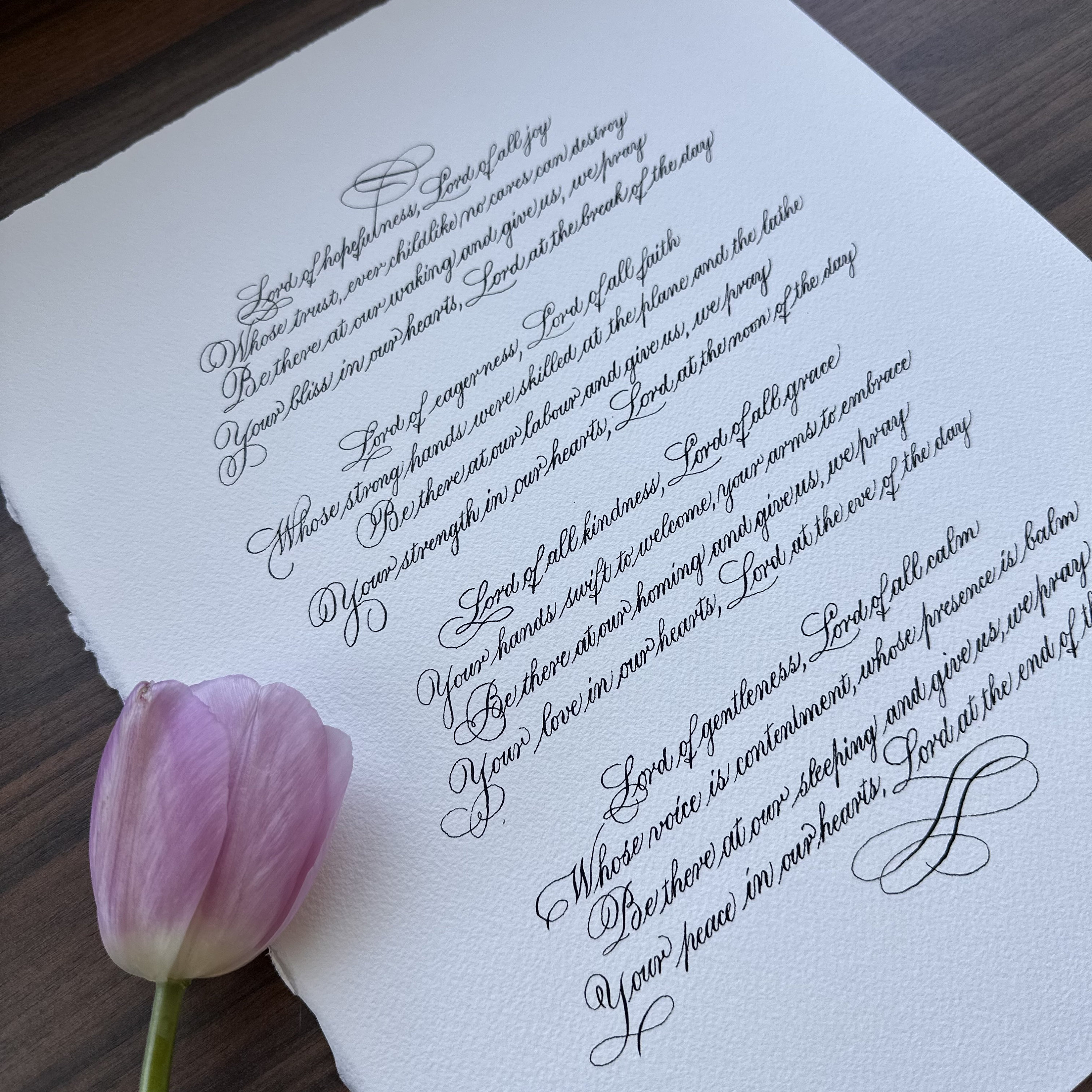 Custom Calligraphy/ Handwritten Poem, Lyrics, Verses, Letter ...