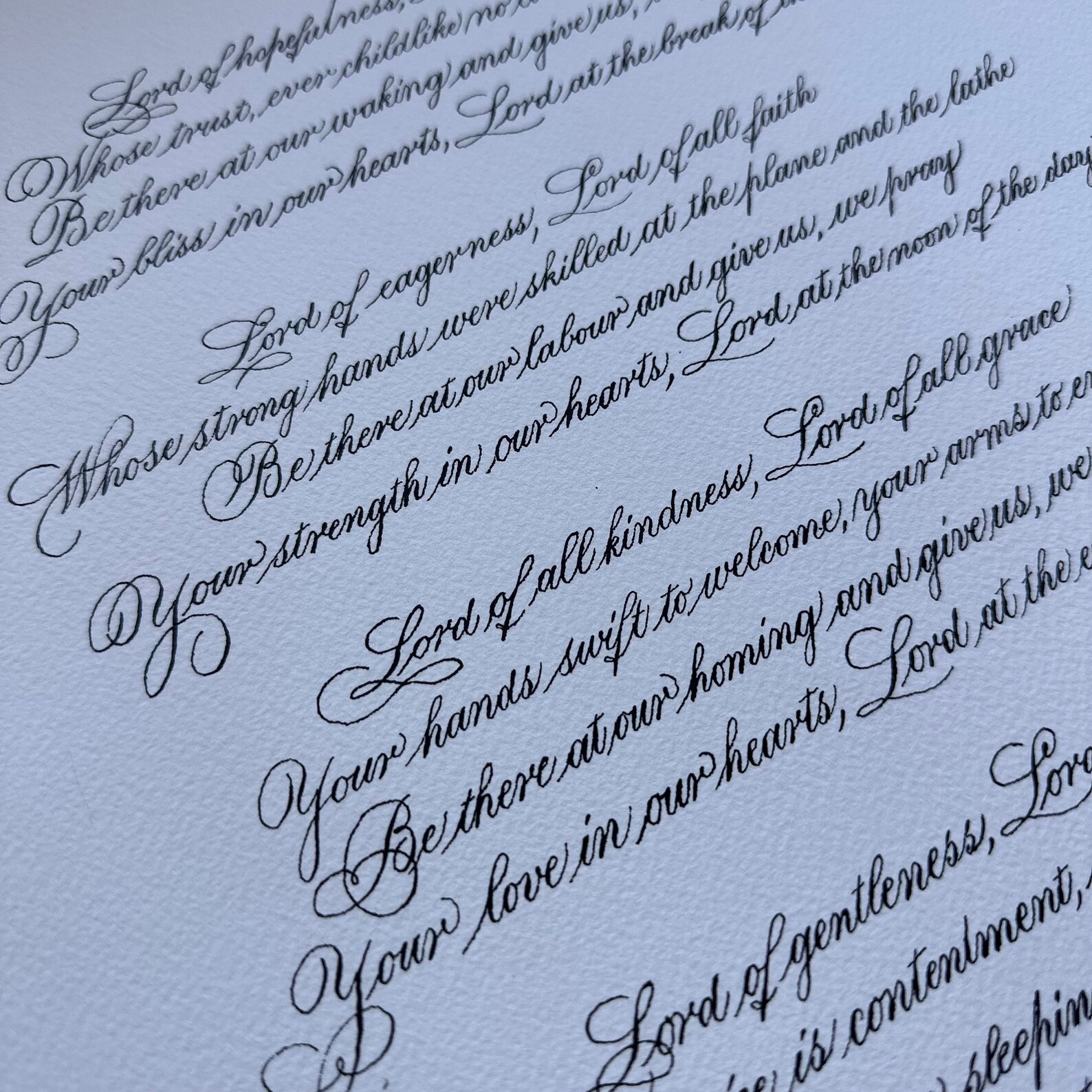 Custom Calligraphy/ Handwritten Poem, Lyrics, Verses, Letter ...