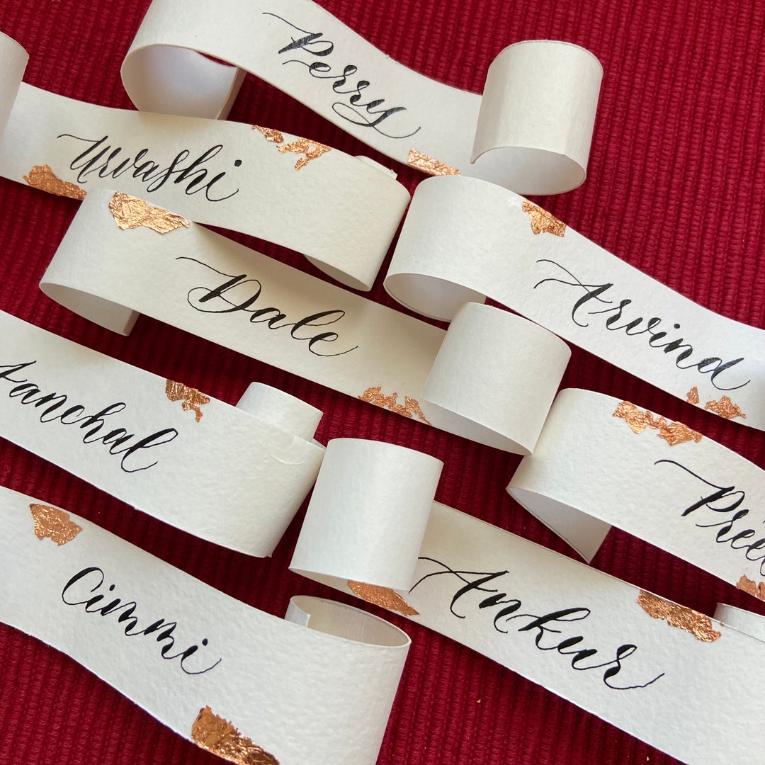 Scroll Paper Place Cards With Hand Calligraphy | Romantic, Fairytale ...
