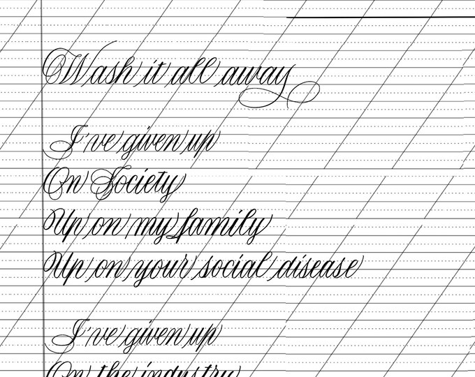 Handwritten Poem Custom Calligraphy Service Letter Sketch Calligraphy ...