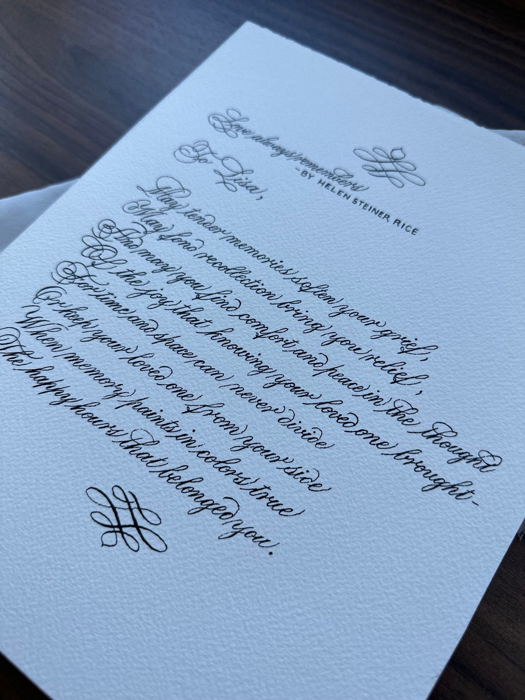 Hand-written Letter With Envelope Addressing | Letters in Calligraphy ...