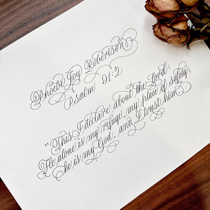 91:2 Bible Verse in Calligraphy | Custom Calligraphy/ Handwritten Poem ...