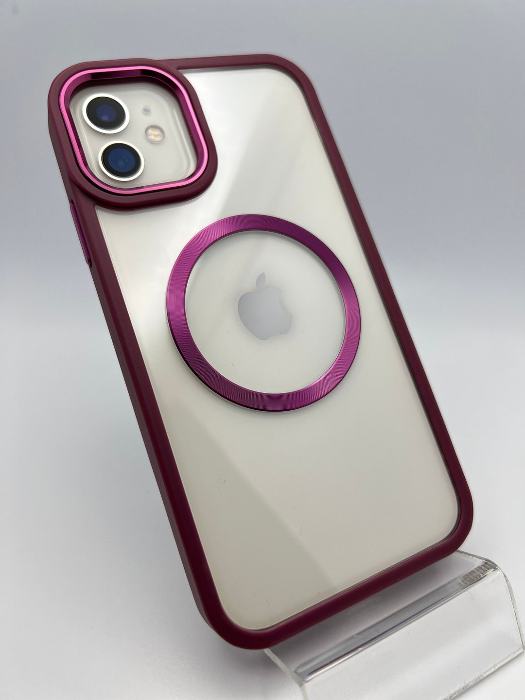 CLEAR RED Magsafe for iPhone 11 Metallic - Etsy