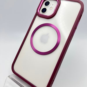 CLEAR RED Magsafe for iPhone 11 Metallic - Etsy